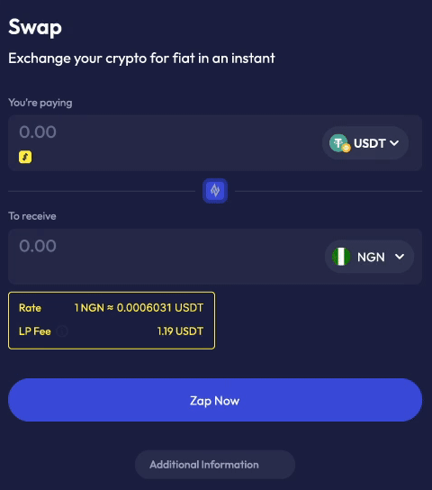Zap: Fastest Crypto Exchange in Nigeria